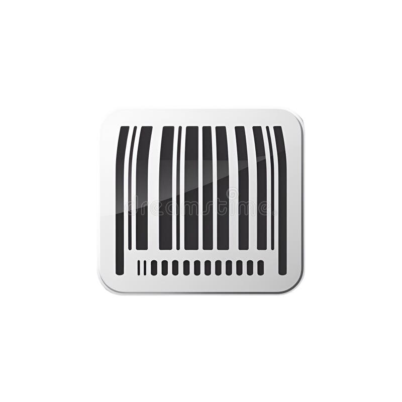 Barcode Graphic with Rounded Square Shape and Black Lines on White ...