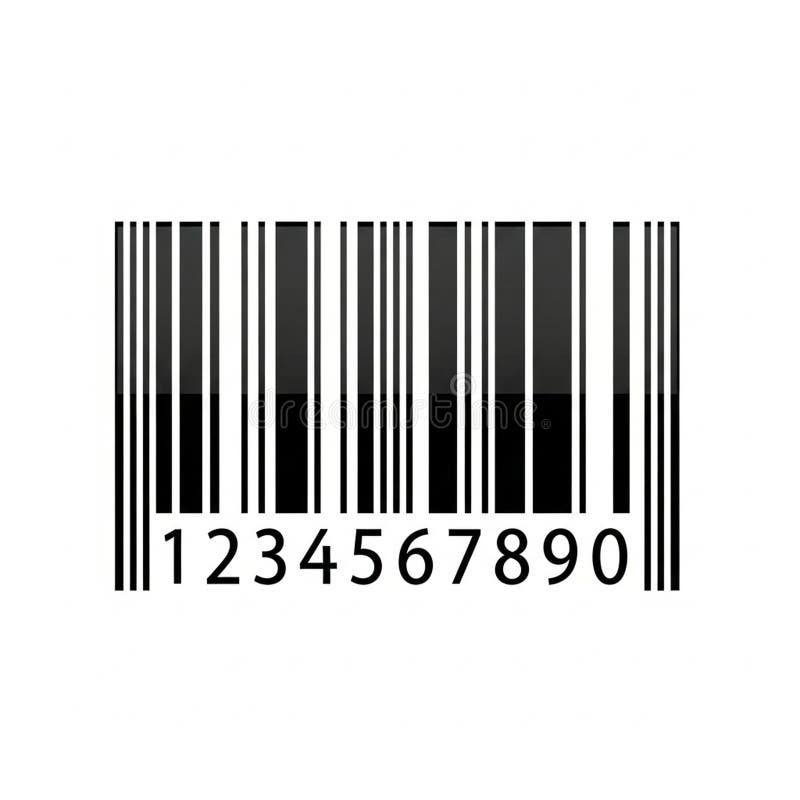 Barcode Image Featuring a Series of Vertical Black Lines of Varying Thickness and Spacing on a ...