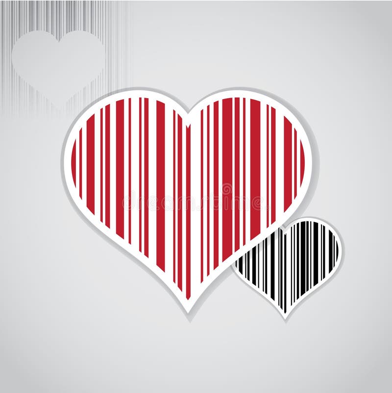 Barcode Image with Heart Symbol Stock Illustration - Illustration of ...
