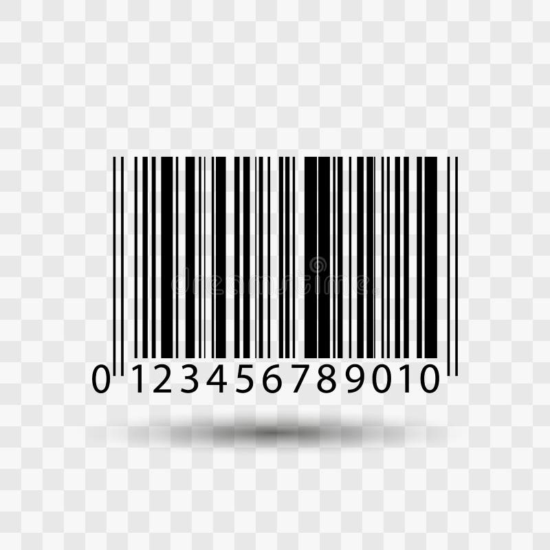 Barcode Isolated on Transparent Background. Stock Vector - Illustration ...