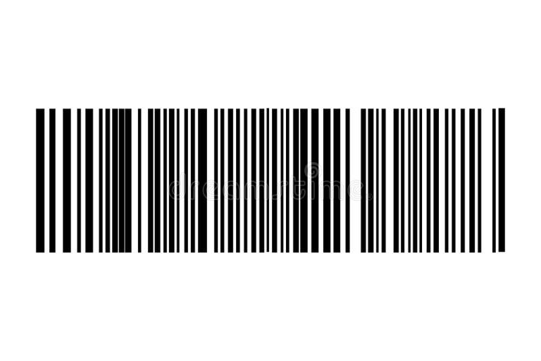 Barcode Isolated on White Background. Code Stripes Sticker Stock Vector ...