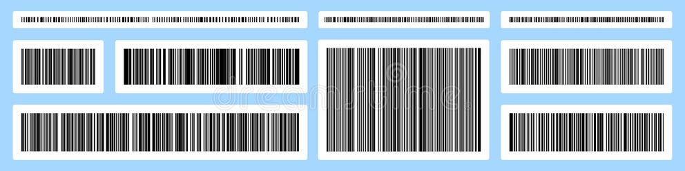 Barcode Isolated on White Background. Code Stripes Sticker Stock Illustration - Illustration of ...