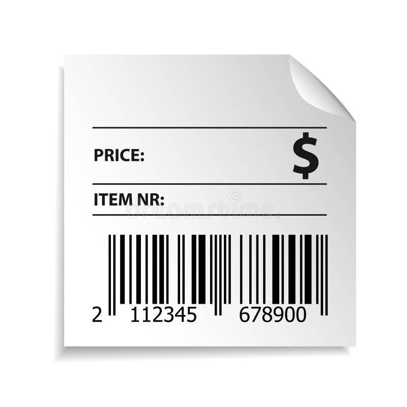 Barcode label price tag stock vector. Illustration of sale - 121442895
