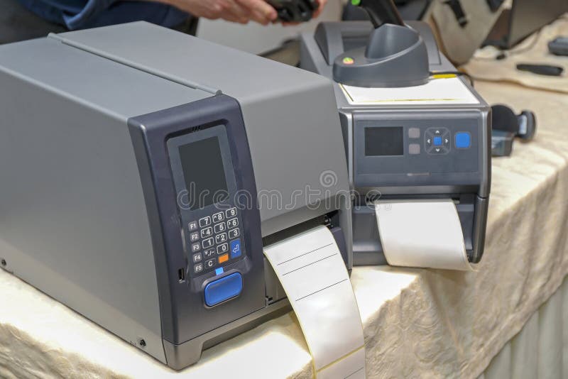 Barcode Label Printers stock image. Image of business - 146208087