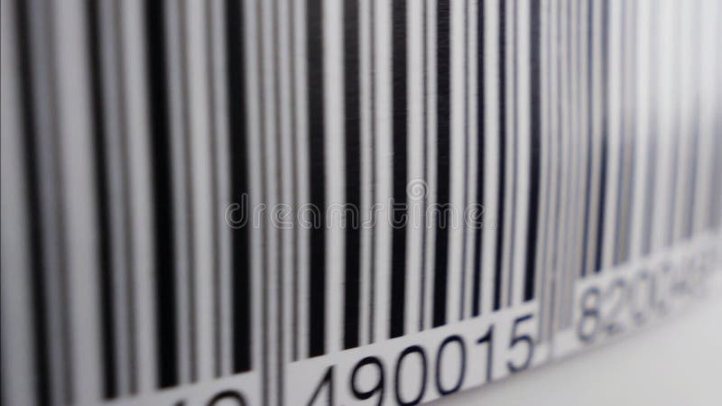 Barcode label scanning stock video. Video of shop, number - 265821319