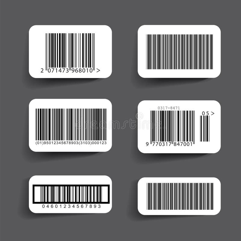 Barcode label set vector stock vector. Illustration of order - 30264418