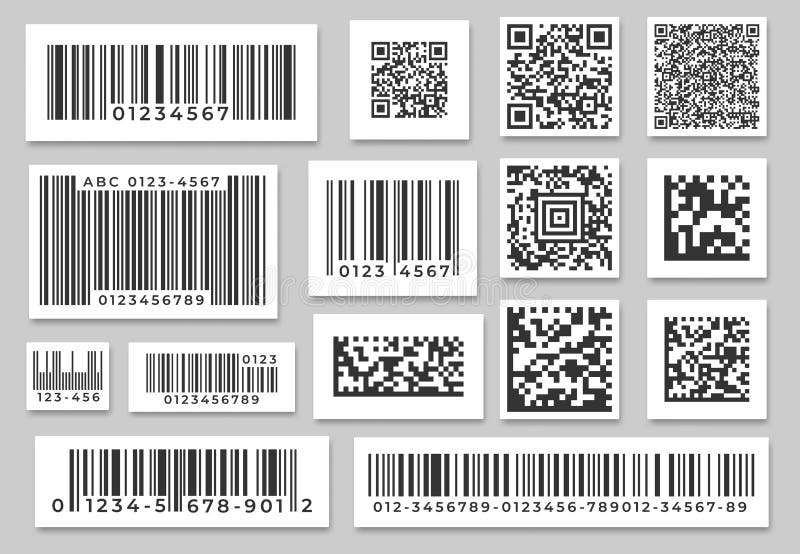 Barcode Labels. Code Stripes Sticker, Digital Bar Label and Retail ...