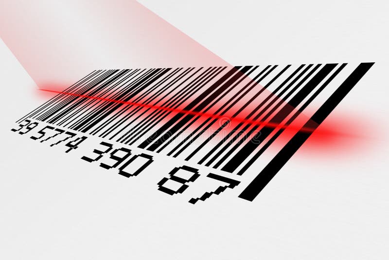 Barcode with laser stock illustration. Illustration of price - 9950153