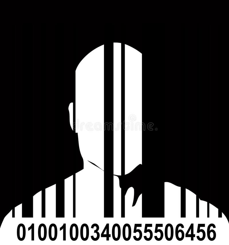 Barcode and Man 4 stock illustration. Illustration of register - 3849446
