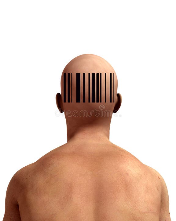 Barcode Man stock image. Image of barcode, identity, ears - 6973491