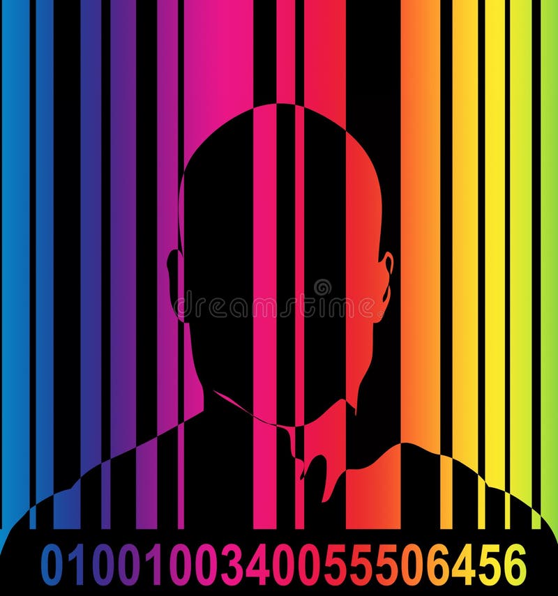 Barcode and Man 7 stock illustration. Illustration of digit - 3849450