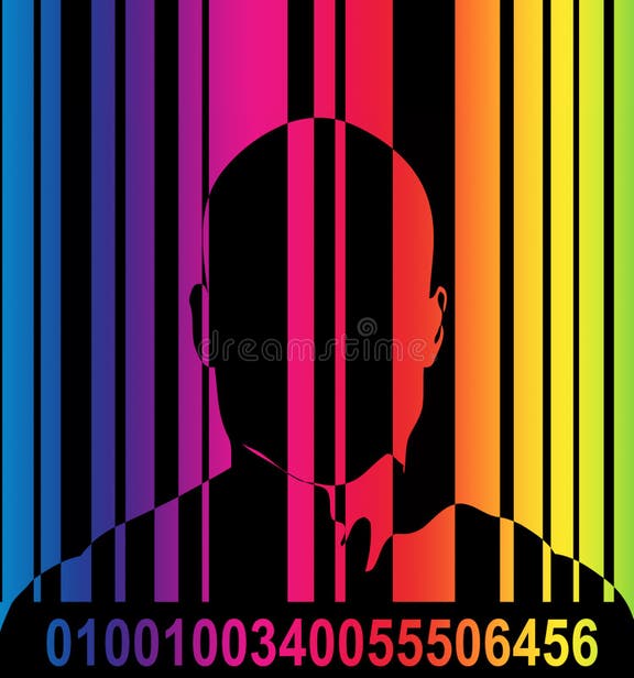 Barcode and Man 7 stock illustration. Illustration of digit - 3849450