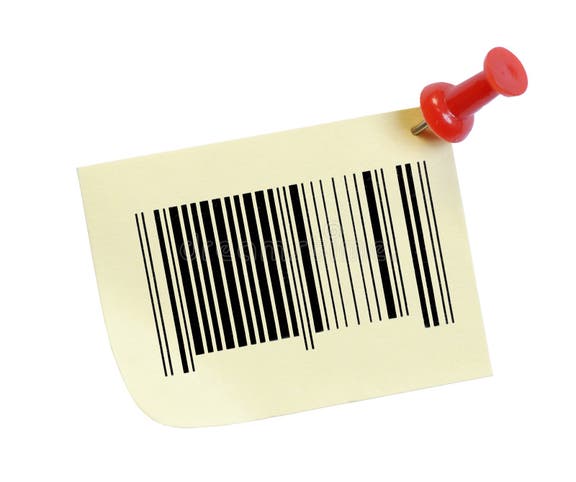 Barcode on note stock photo. Image of promotion, organize - 4060912