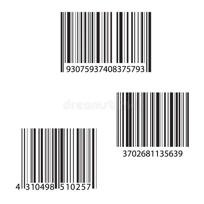 Barcode and number icon. stock vector. Illustration of identification ...