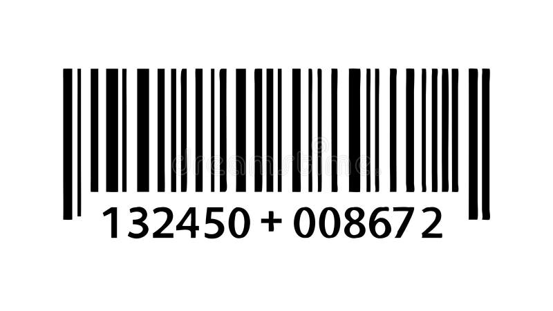 Barcode with Numbers Outline Icon Vector, Product ID Symbol, Vector ...