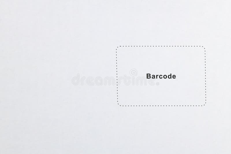 Barcode Position Frame on the Parcel Box Stock Image - Image of paper ...