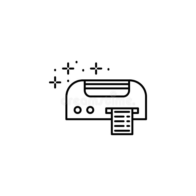 Barcode Label Printer Isolated Stock Illustration - Illustration of ...