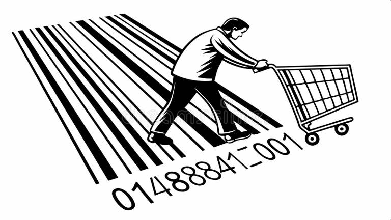 Barcode Product Identification, Retail and Scanning Technology Vector ...
