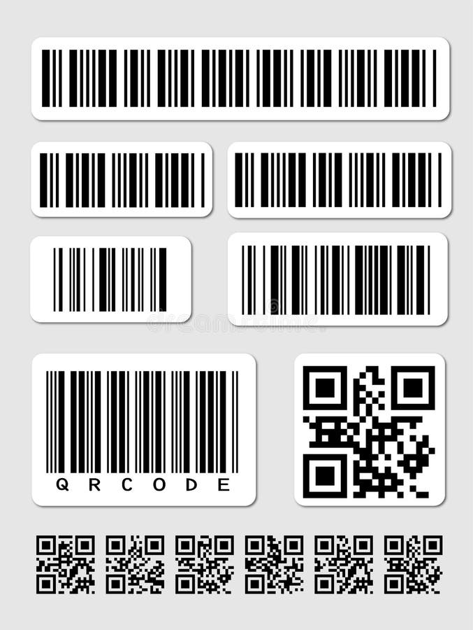 Barcode and QR Code Collection Free Vector Stock Vector - Illustration ...