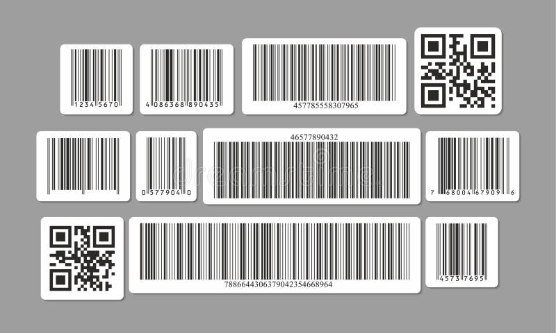 882_Barcode-and-Qr-Code-Sticker-Collection_q Stock Vector ...