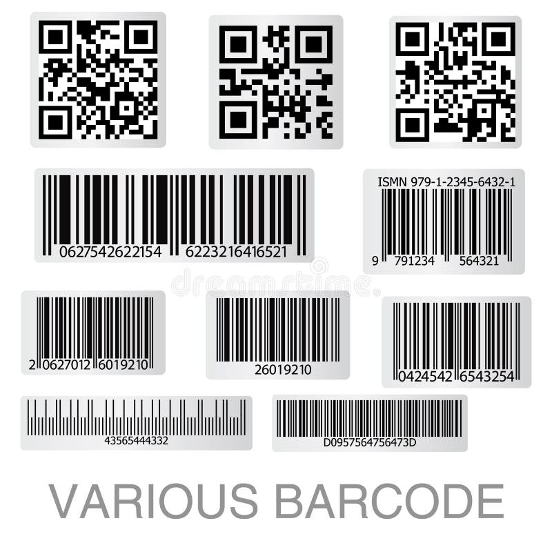 Barcode and Qr Code Sticker Collection. Vector Illustration Editorial ...