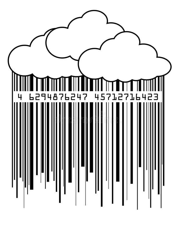 Barcode rain stock vector. Illustration of store, finance - 5501355
