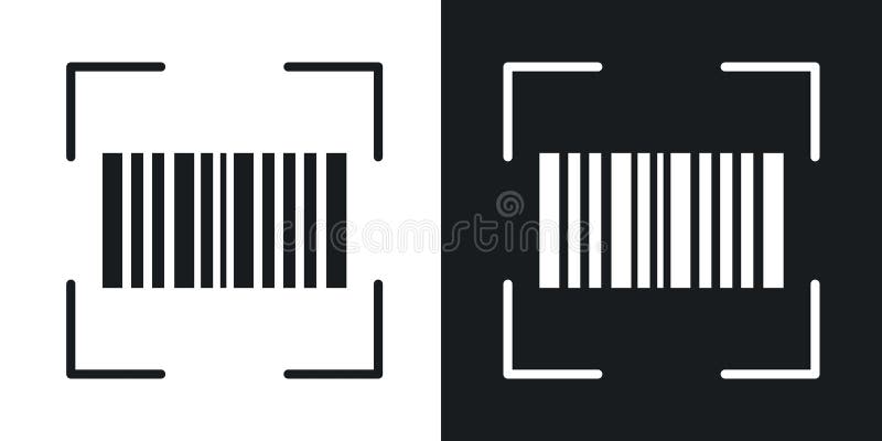 Barcode Read Icon Set. Scan Bar Code Vector Symbol. Sku Sign in Black ...