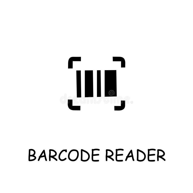 Barcode Reader Flat Vector Icon Stock Illustration - Illustration of ...