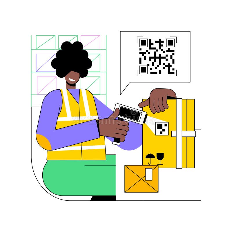 Barcode Reader Isolated Cartoon Vector Illustrations. Stock Vector ...