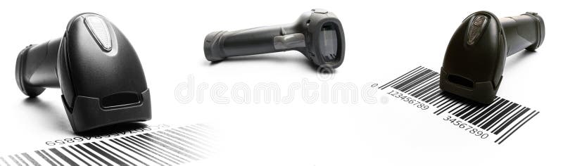 Barcode Reader Set. Retail Label Barcode Scan Stock Image - Image of ...