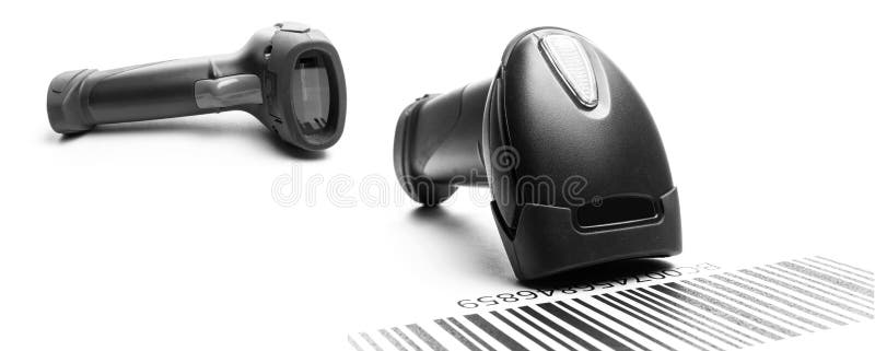 Barcode Reader Set. Retail Label Barcode Scan Stock Photo - Image of ...