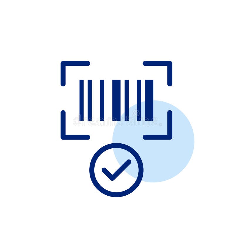 Barcode Scan with Checkmark. Approved Link or Product. Pixel Perfect ...
