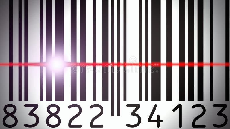Barcode scan de loop red stock illustration. Illustration of ...