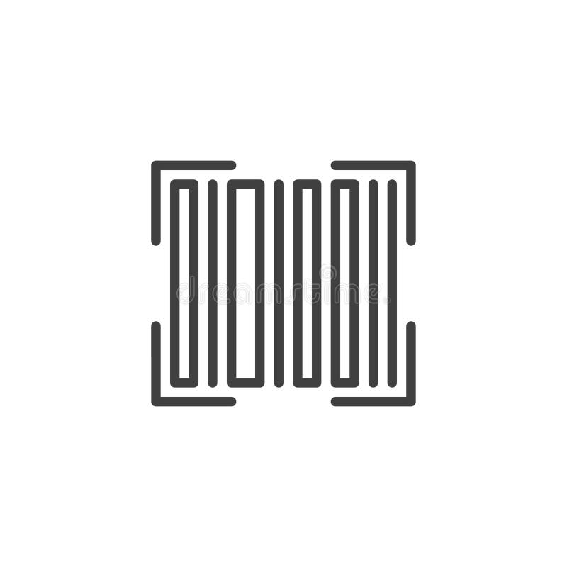 Barcode scan line icon stock illustration. Illustration of simple ...