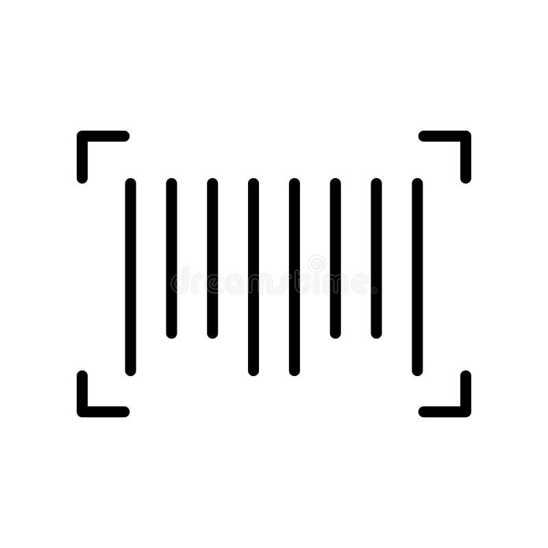 Barcode Scan Line Icon Vector Illustration. Identification Digital ...