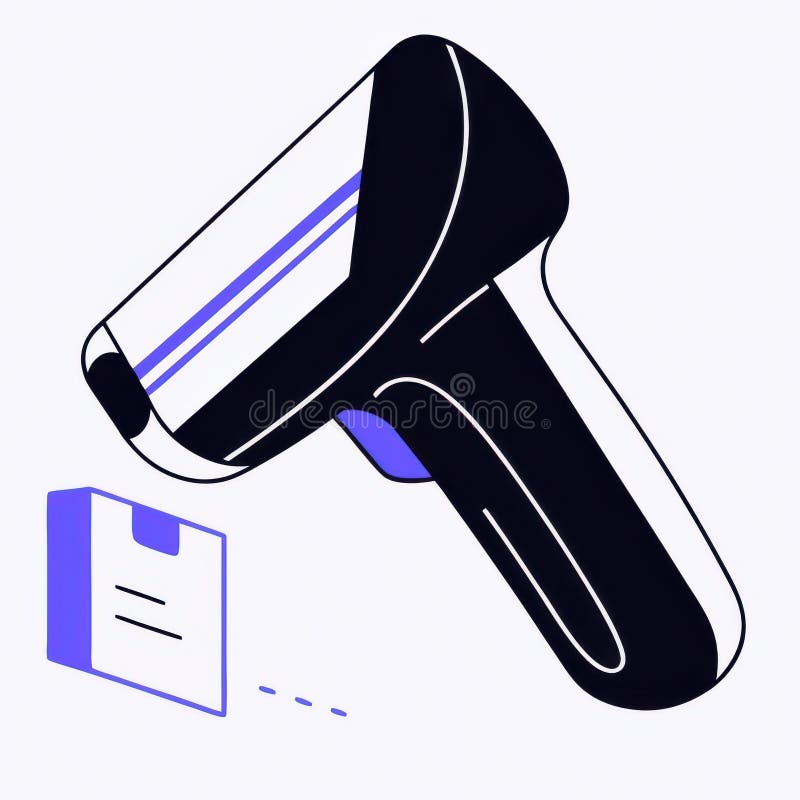 A Barcode Scanner Aimed at a Package Symbolizing Package Tracking ...