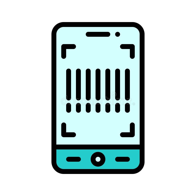 Barcode Scanner App Icon, Mobile Application Vector Illustration Stock ...