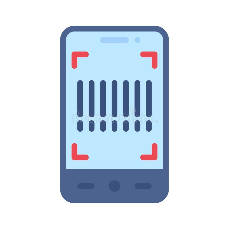 Barcode Scanner App Icon, Mobile Application Vector Illustration Stock ...