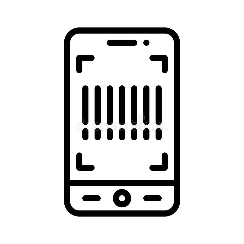 Barcode Scanner App Icon, Mobile Application Vector Illustration Stock ...