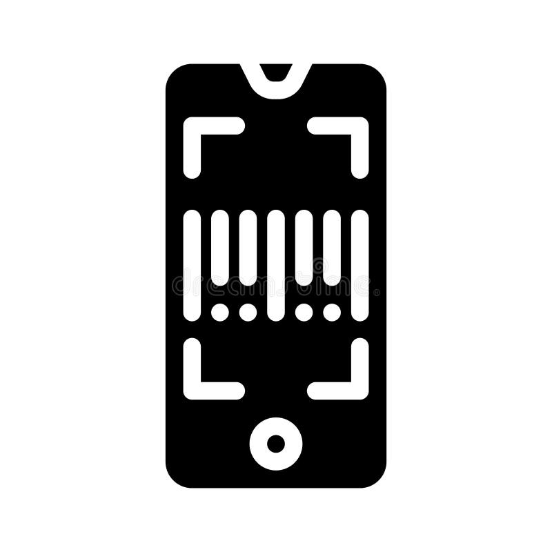 Barcode Scanner Application Glyph Icon Vector Illustration Stock Vector ...