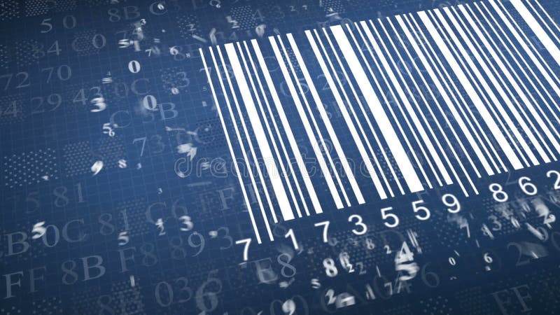 4k - Animation of Barcodes on Paper Texture Scanned by a Barcode Reader ...