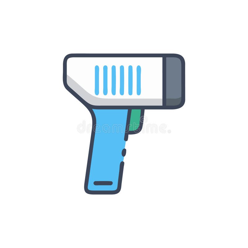 Barcode Scanner Icon for Efficient Checkout Stock Illustration ...