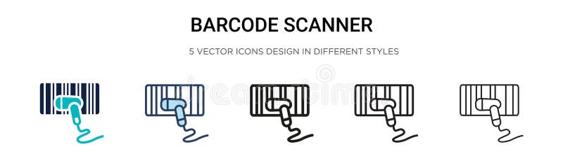 Barcode Scanner Icon in Filled, Thin Line, Outline and Stroke Style ...