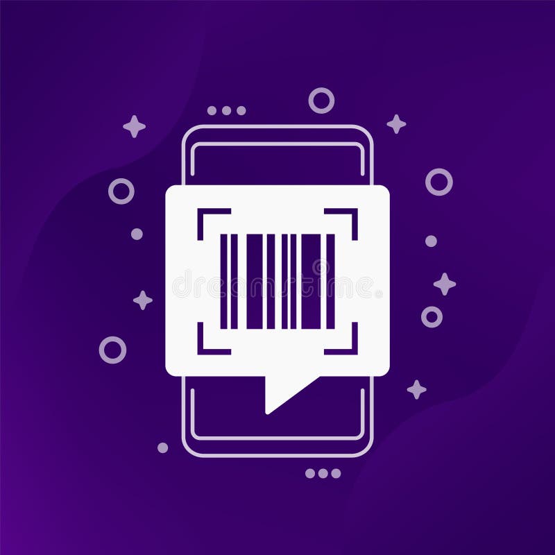Barcode Scanner Icon with a Phone Stock Vector - Illustration of icon ...