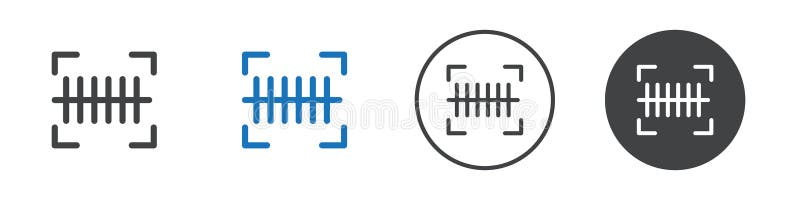Barcode Scanner Icon Vector Logo Outline Stock Vector - Illustration of ...