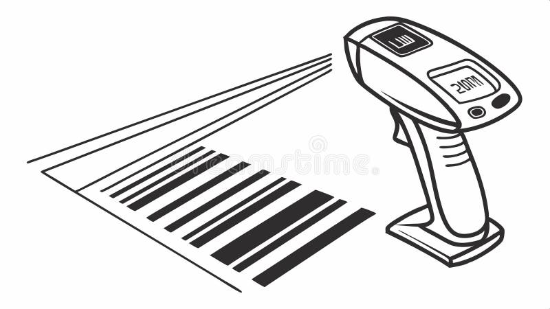 Barcode Scanner Illustration, Retail and Inventory Management Vector ...