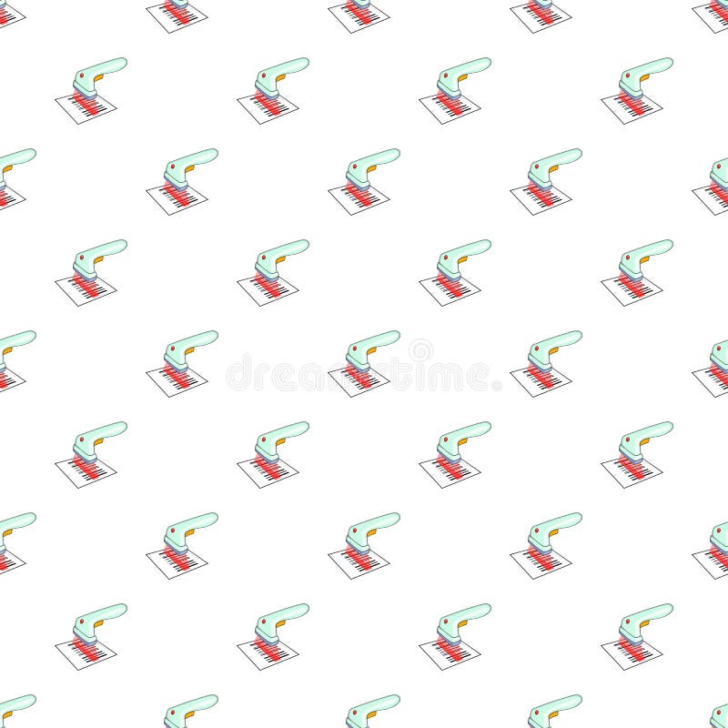Barcode Scanner Pattern, Cartoon Style Stock Vector - Illustration of ...