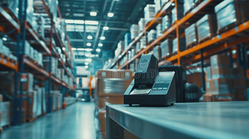 Barcode Scanner in the Product Warehouse Stock Image - Image of retail ...