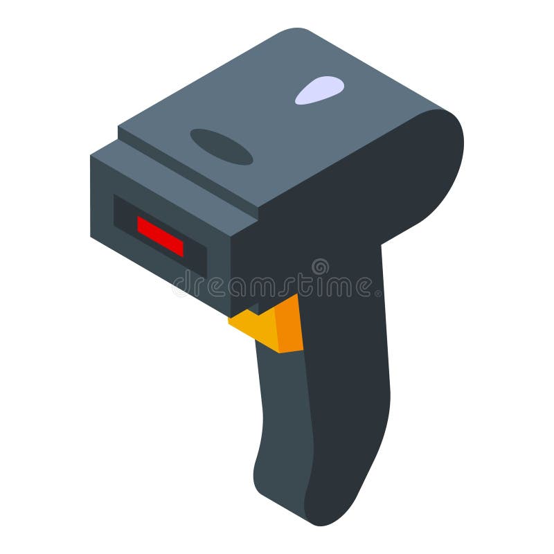 Barcode Scanner Scanning Code Isometric View Stock Illustration ...