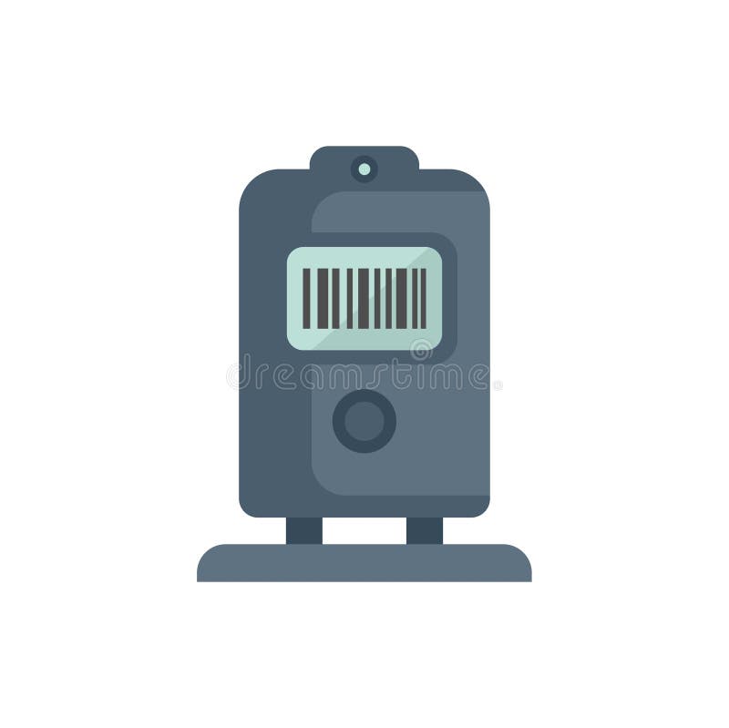 Barcode Scanner Standing on a Stand Showing a Barcode Icon Stock ...